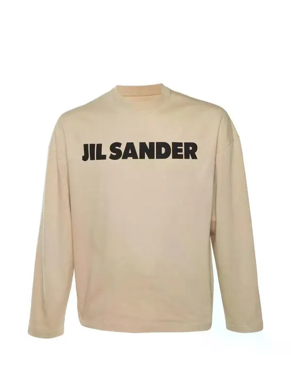 JIL SANDER Logo-print Long-sleeve T-shirt - Neutrals