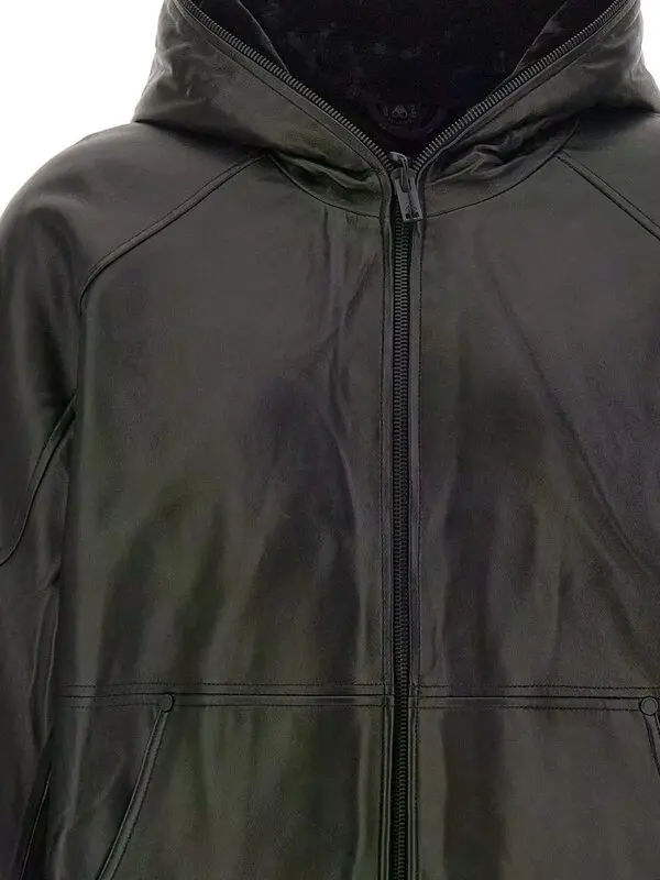 Moose Knuckles Neo Leather Hooded Jacket