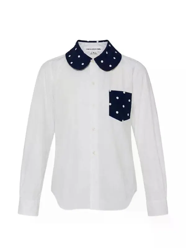 Comme Des Garçons Polka-dot Peter Pan Collar Shirt