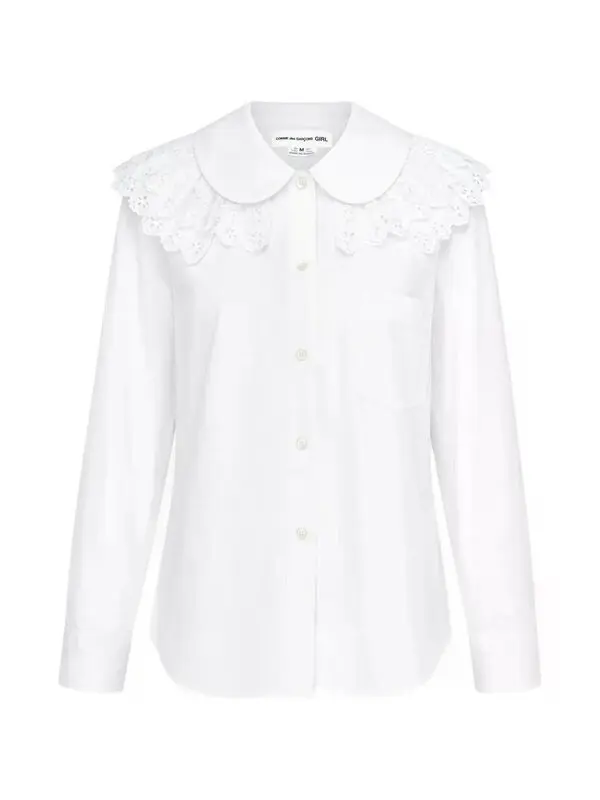 Comme Des Garçons Lace-collar Peter Pan Shirt