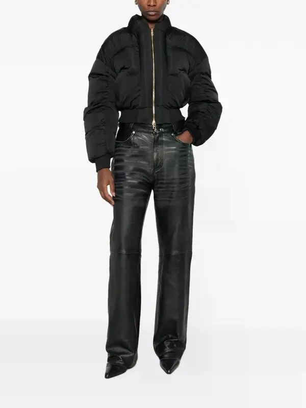 Elisabetta Franchi Cropped Puffer Jacket - Black