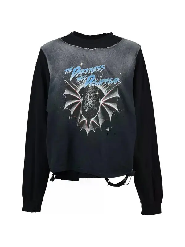 KAMIYA Layered Graphic-print Sweatshirt