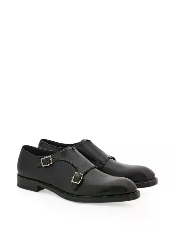 FERRAGAMO Leather Double Monkstrap Shoes