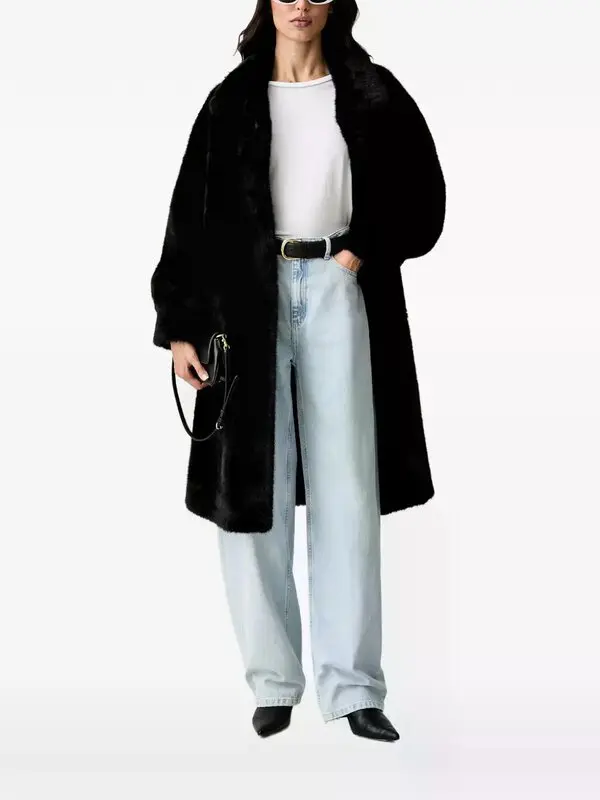 SILVIAN HEACH Faux-fur Single-breasted Coat