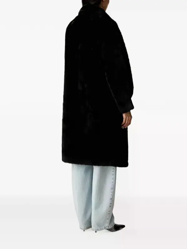SILVIAN HEACH Faux-fur Single-breasted Coat