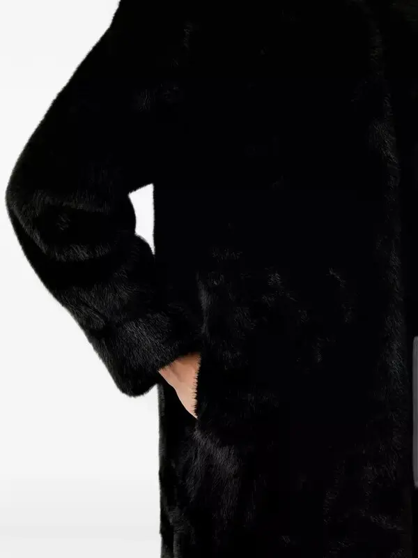 SILVIAN HEACH Faux-fur Single-breasted Coat