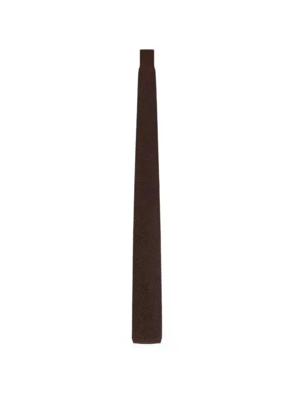 FURSAC Knitted Silk Tie - Brown