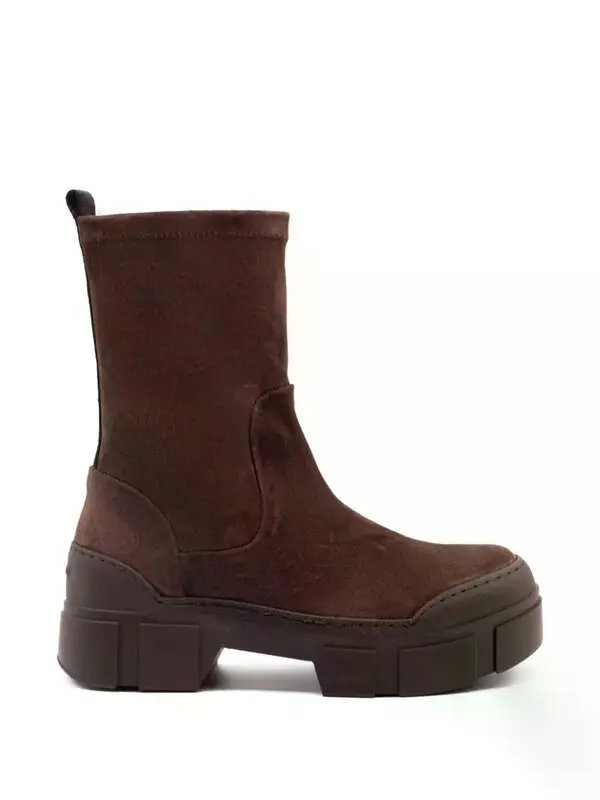 VIC MATIE Platform Lug-sole Ankle Boots - Brown