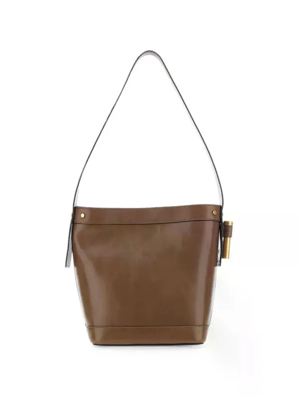 Versace Pivot Small Leather Bucket Bag