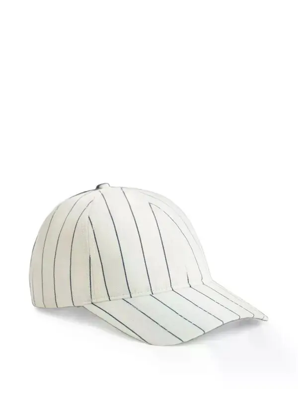 Gant Pinstripe Pattern Baseball Cap - White