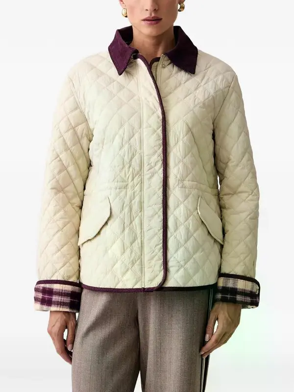 SILVIAN HEACH Quilted Corduroy-collar Jacket
