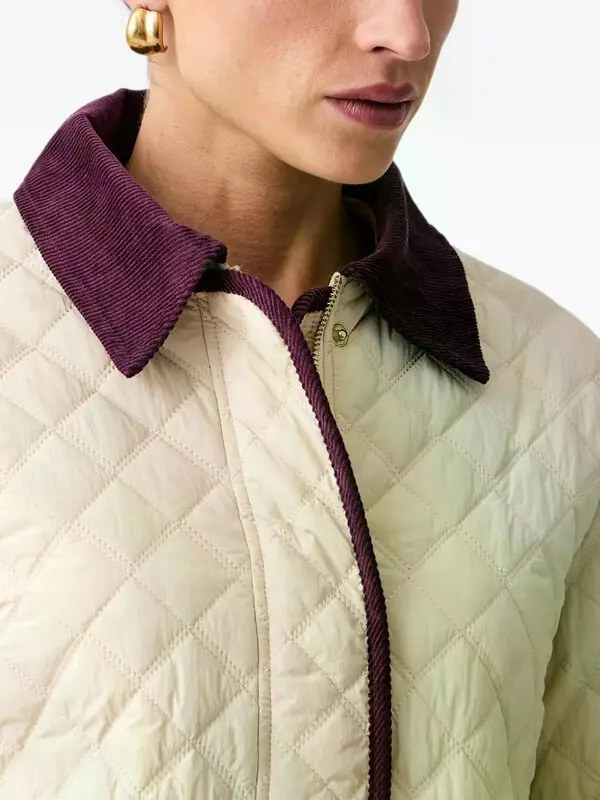 SILVIAN HEACH Quilted Corduroy-collar Jacket