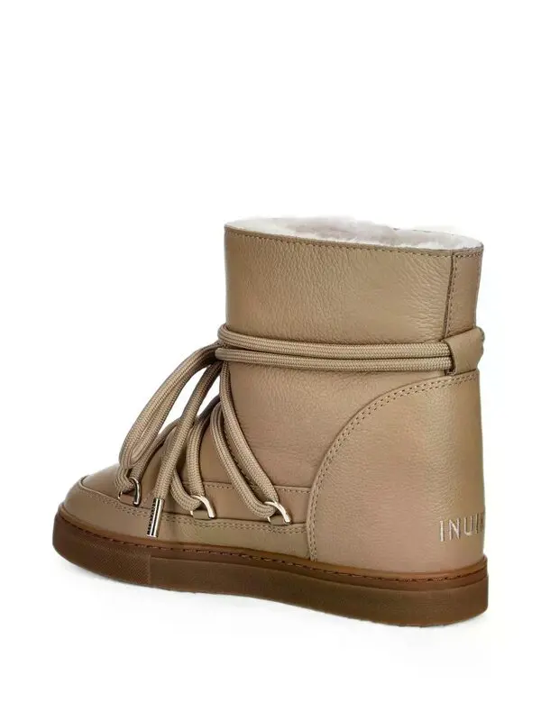 Inuikii Grained Leather Lace-up Ankle Boots