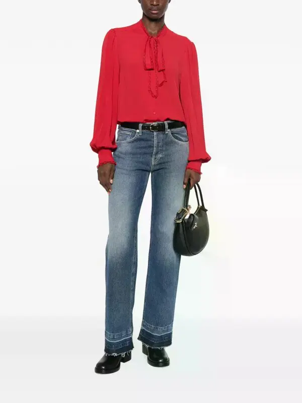 TWINSET Lace-trim Pussy-bow Blouse