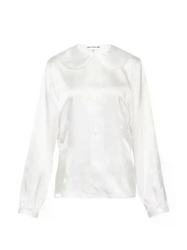 Comme Des Garçons Bow-detail Satin Shirt - White