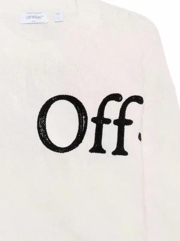 Off-White Wool Intarsia-knit Pullover - Neutrals