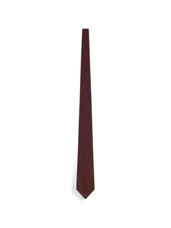 FURSAC Geometric-pattern Silk Tie - Red