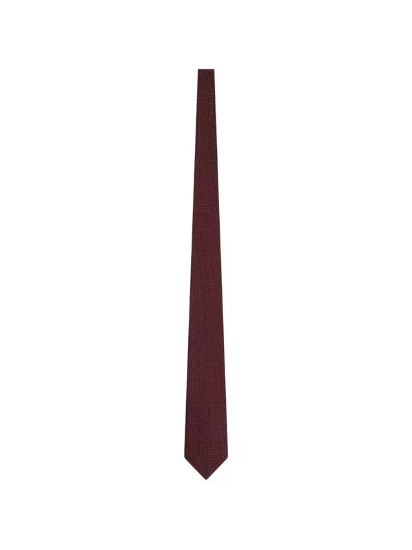 FURSAC Geometric-pattern Silk Tie - Red