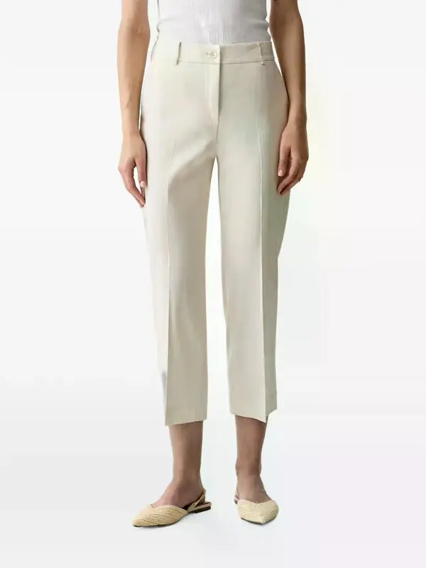 Sisley Pressed-crease Cropped Trousers