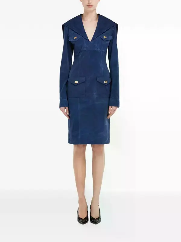 FERRAGAMO Washed Cotton Gabardine Dress