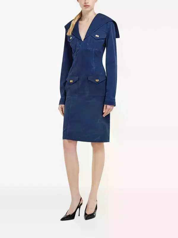 FERRAGAMO Washed Cotton Gabardine Dress