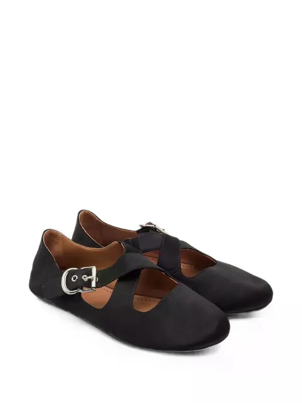 Alaïa Criss-cross Buckle Ballet Flats