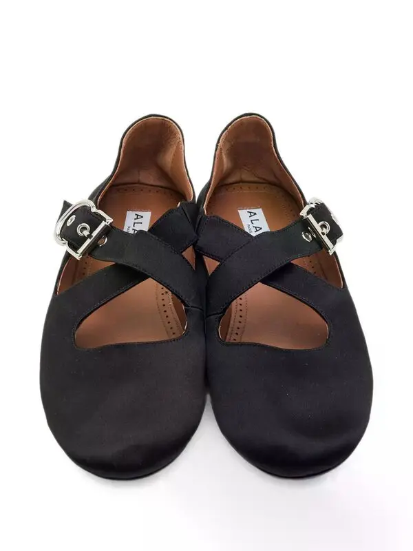 Alaïa Criss-cross Buckle Ballet Flats