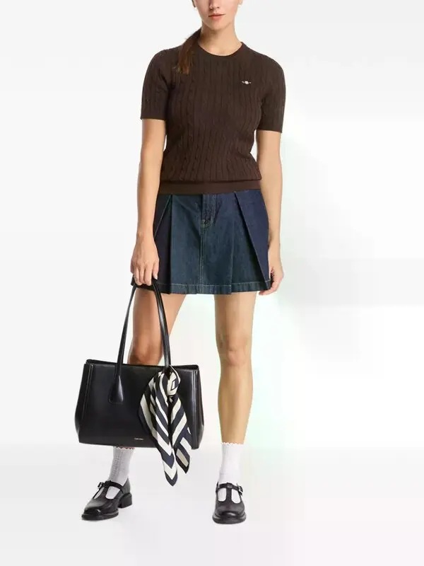 Gant Cable-knit Short-sleeve Sweater