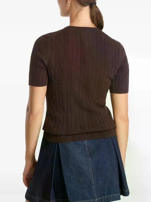 Gant Cable-knit Short-sleeve Sweater