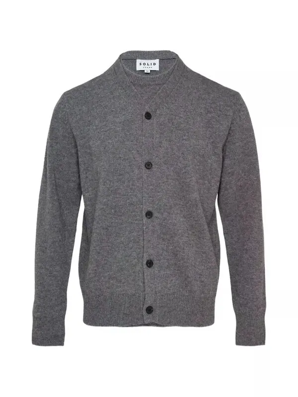 SOLID HOMME V-neck Knitted Cardigan