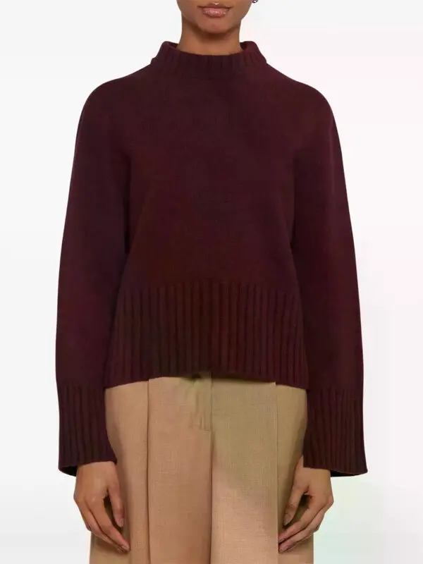 LANEUS Ribbed-trim Boxy-fit Sweater