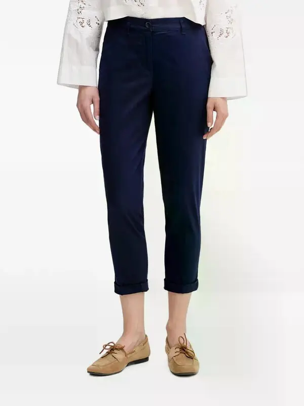Sisley Mid-rise Cropped Trousers