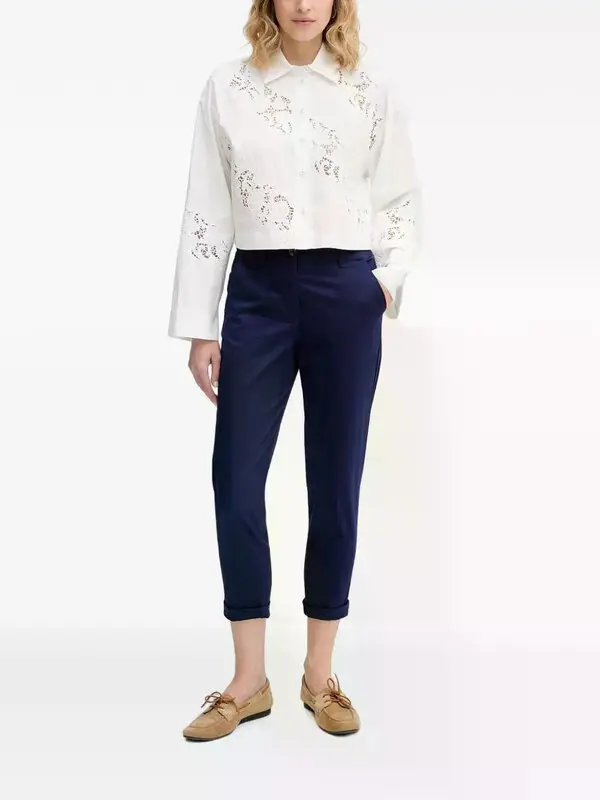 Sisley Mid-rise Cropped Trousers