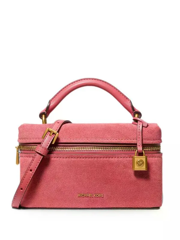 Michael Kors Jana Suede Crossbody Bag - Pink