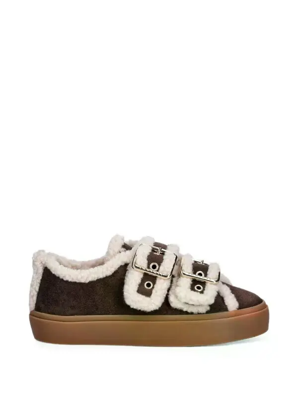 Inuikii Shearling-trim Buckle-fastening Sneakers