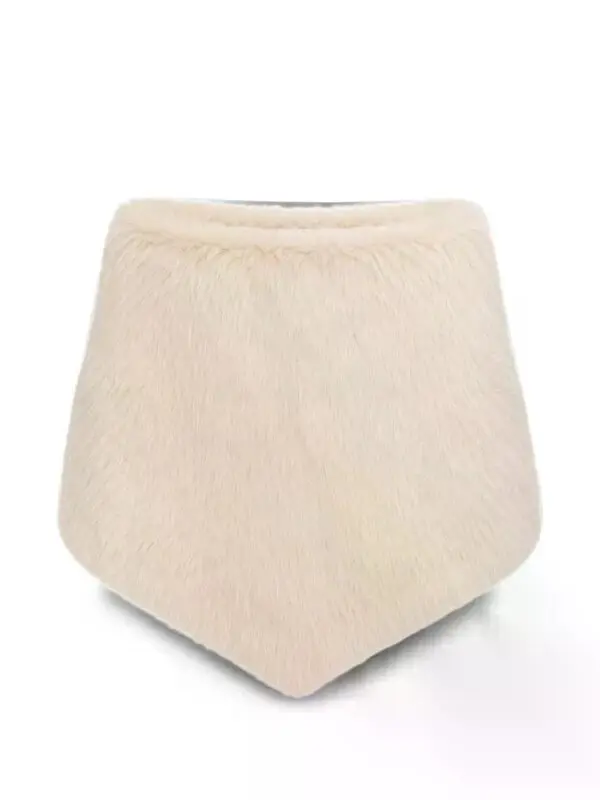 Simone Rocha Faux-fur Clip Scarf - Neutrals