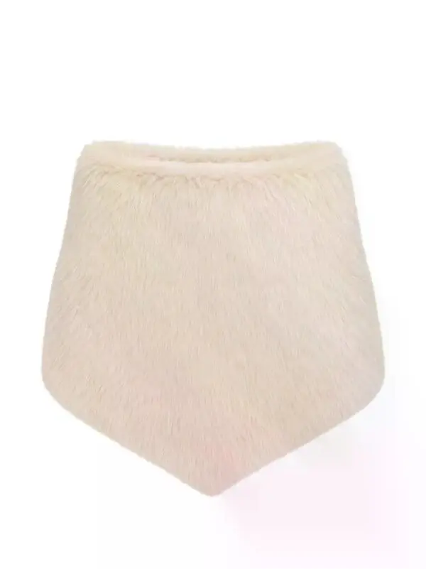 Simone Rocha Faux-fur Clip Scarf - Neutrals