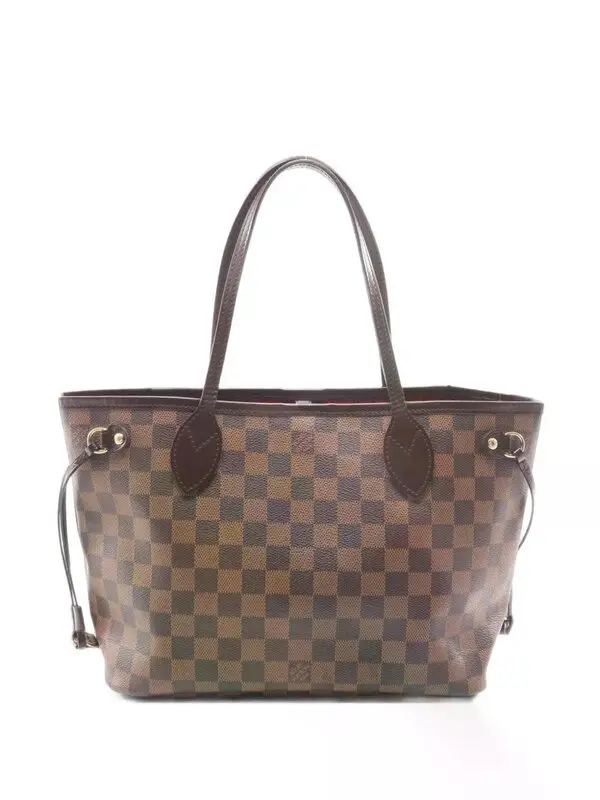LOUIS VUITTON Damier Ebene Neverfull Pm Tote Bag - Brown