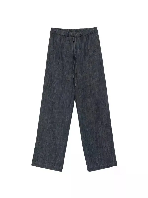 PANICALE Drawstring-waist Wide-leg Trousers - Blue