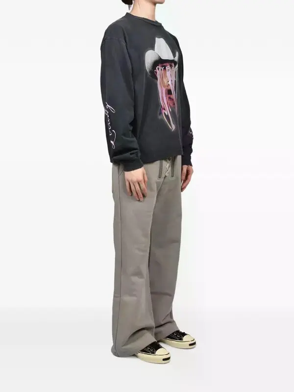 JUN/NAKAYAMA Graphic-print Washed T-shirt