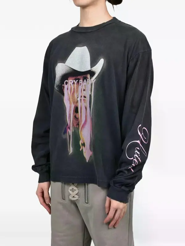 JUN/NAKAYAMA Graphic-print Washed T-shirt