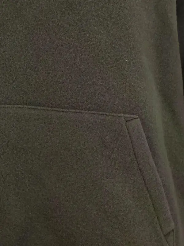 RIER Fleece-texture Pouch-pocket Hoodie