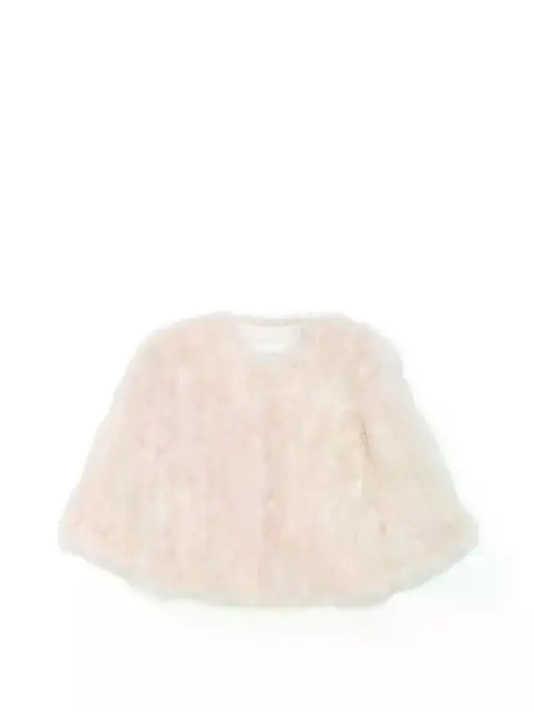 YVES SALOMON Feather-trim Jacket - Pink