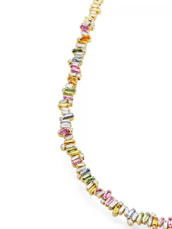 SUZANNE KALAN Bold Burst Sapphire And Diamond Necklace - Gold
