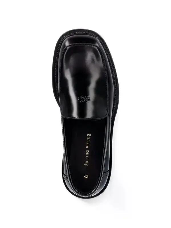 Filling Pieces Logo-plaque Square-toe Loafers