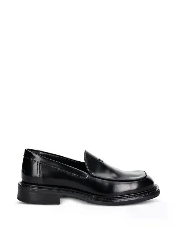 Filling Pieces Logo-plaque Square-toe Loafers