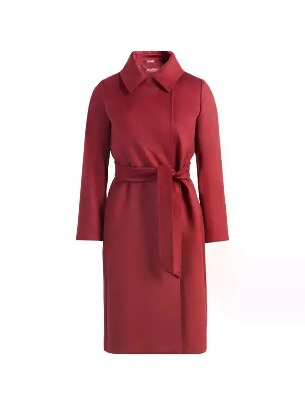 Max Mara Wool Double-breasted Coat - Red