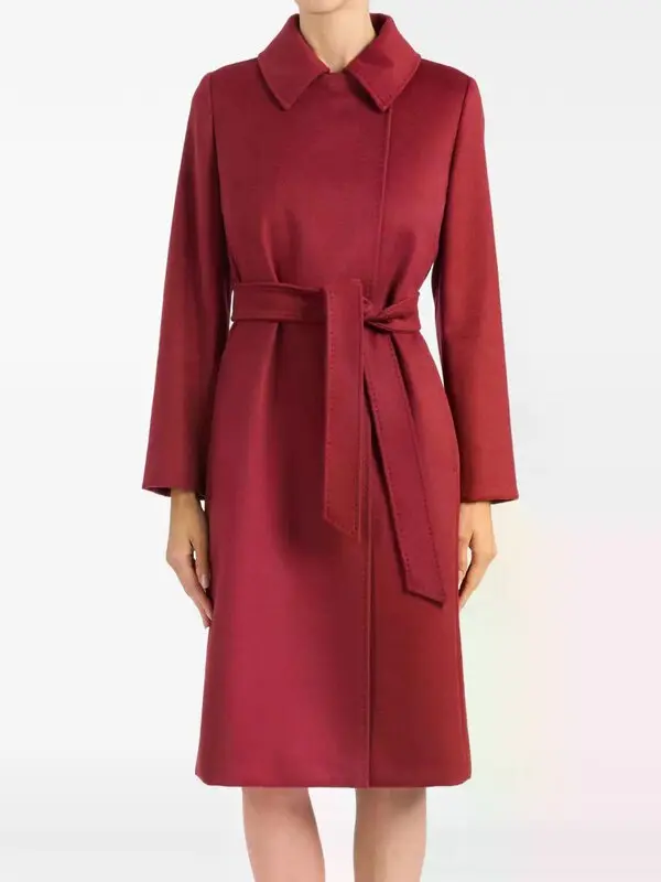 Max Mara Wool Double-breasted Coat - Red