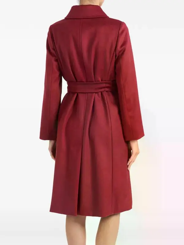 Max Mara Wool Double-breasted Coat - Red
