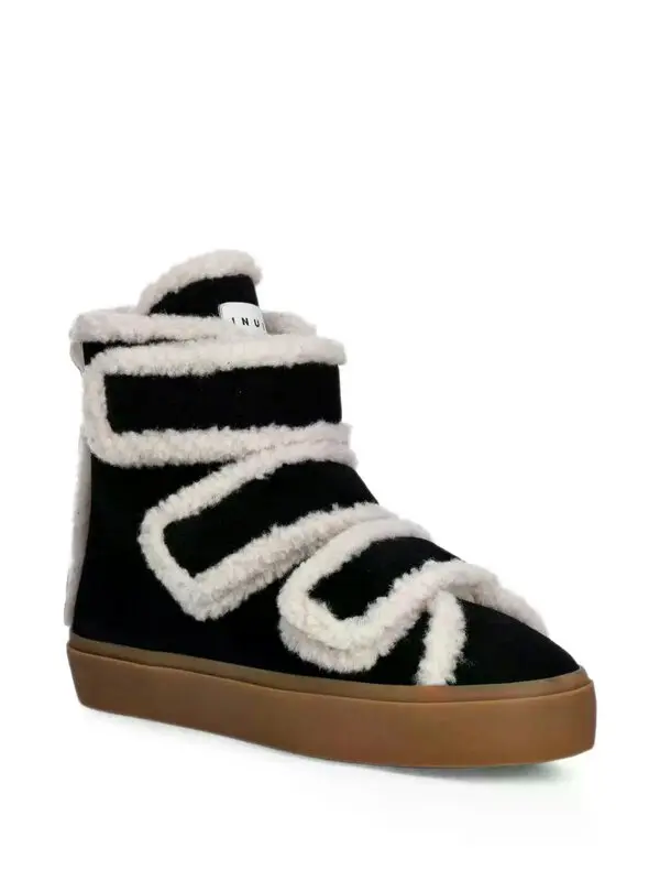 Inuikii Shearling-trim Touch-strap Sneakers